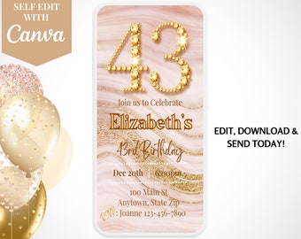 43rd Party Invite - Etsy