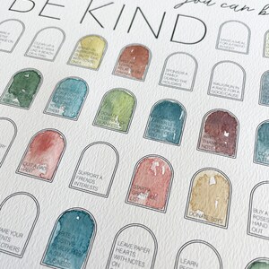 Be Kind Bucket List Kindness Matters Poster Family Gift Gratitude Gift ...