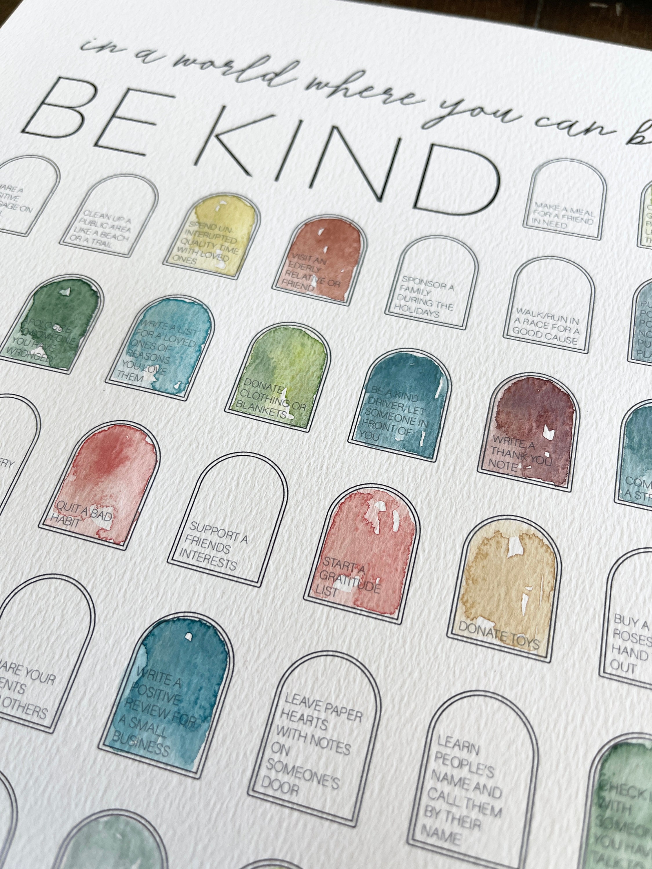 Be Kind Bucket List Kindness Ideas for Families Family - Etsy