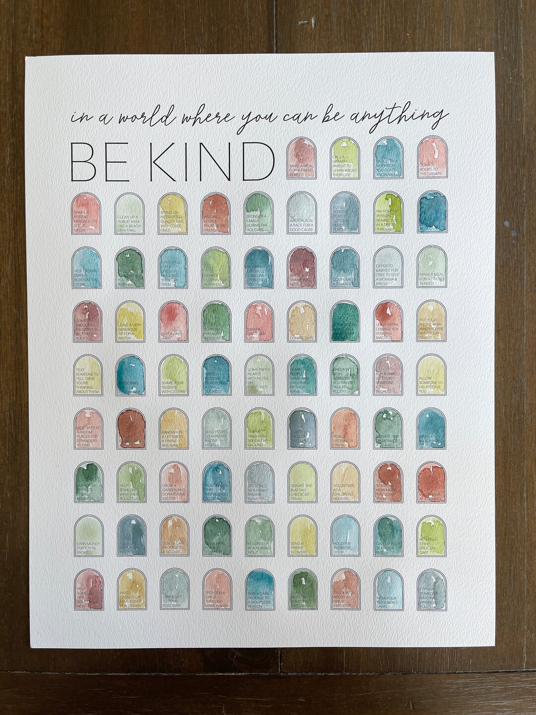 Be Kind Bucket List Kindness Ideas for Families Family - Etsy