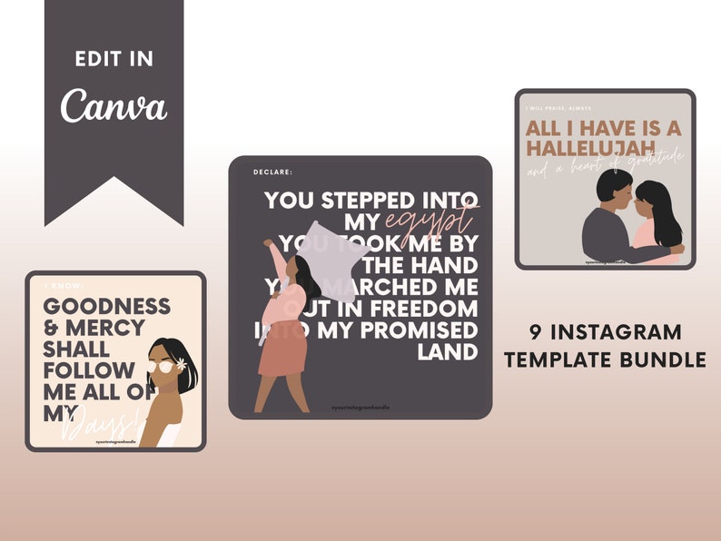 Instagram Templates, Christian Social Media, Inspiration Canva Template ...