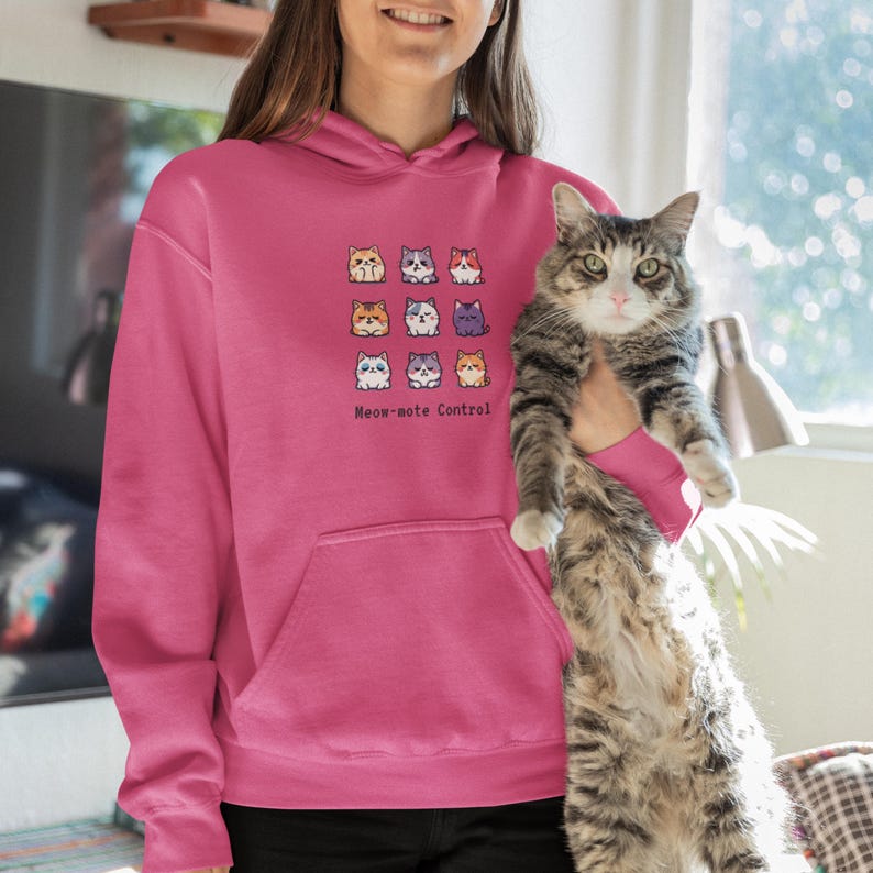 Twitch Cat Emotes Hoodie, Streamer Gift, Gaming Cat Mom, Kawaii Cat ...