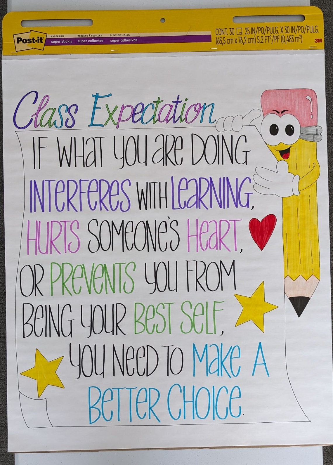 Laminated-classroom Expectation Anchor Chart - Etsy