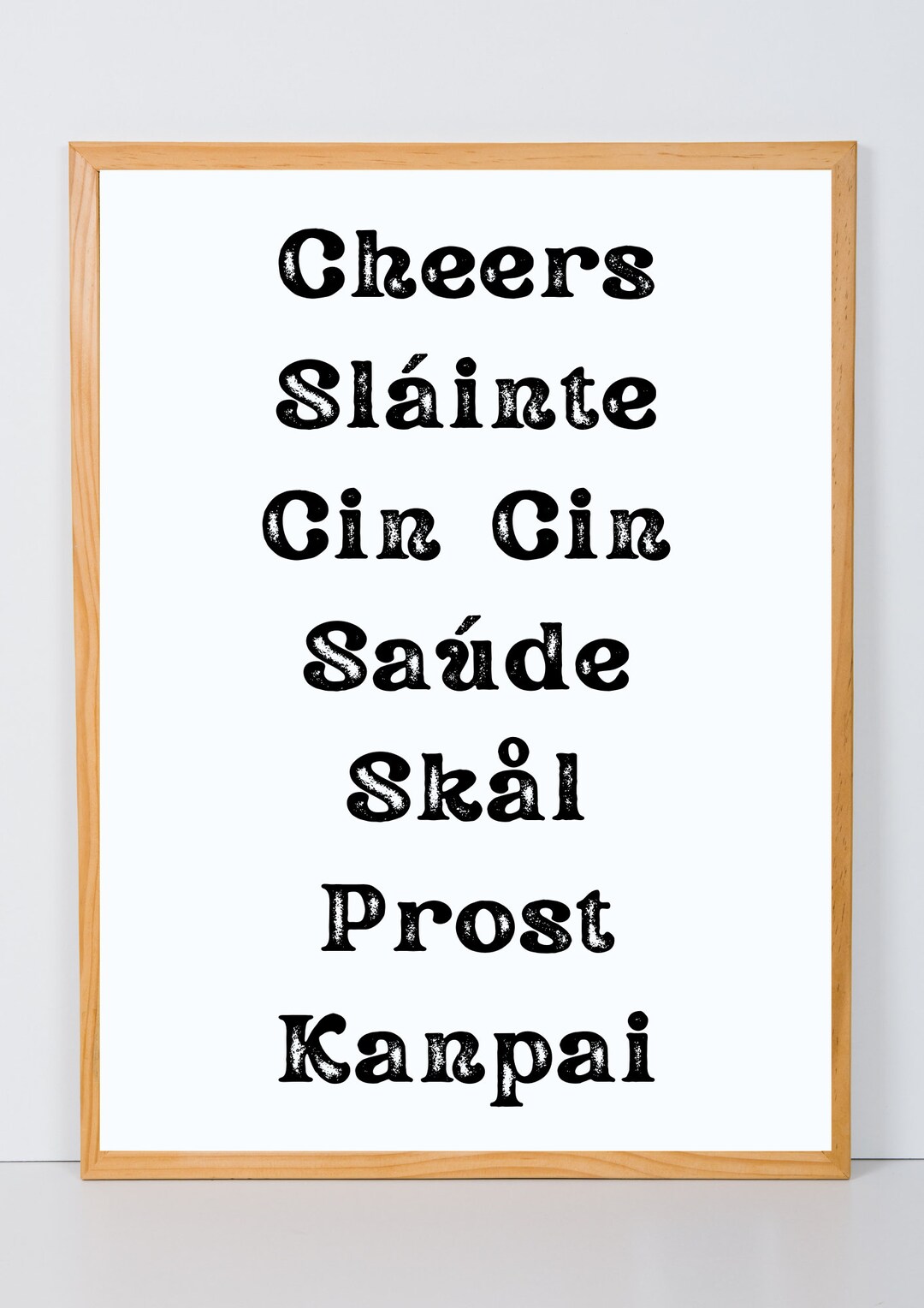 Cheers Print | Cheers in Different Languages Sign | Bar Art | Kitchen ...