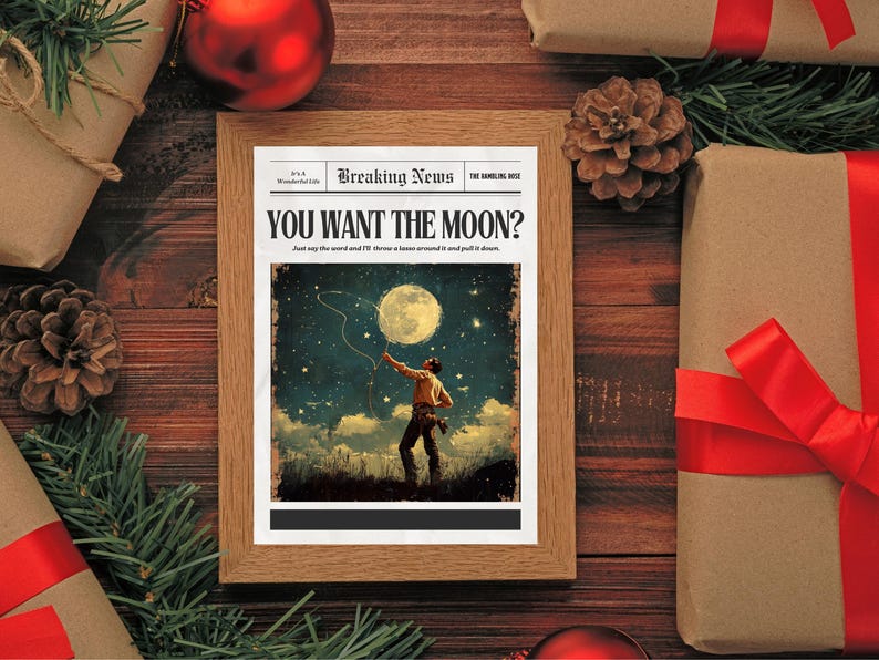 It's A Life Movie Poster, Lasso the Moon Art (digital Download - Etsy