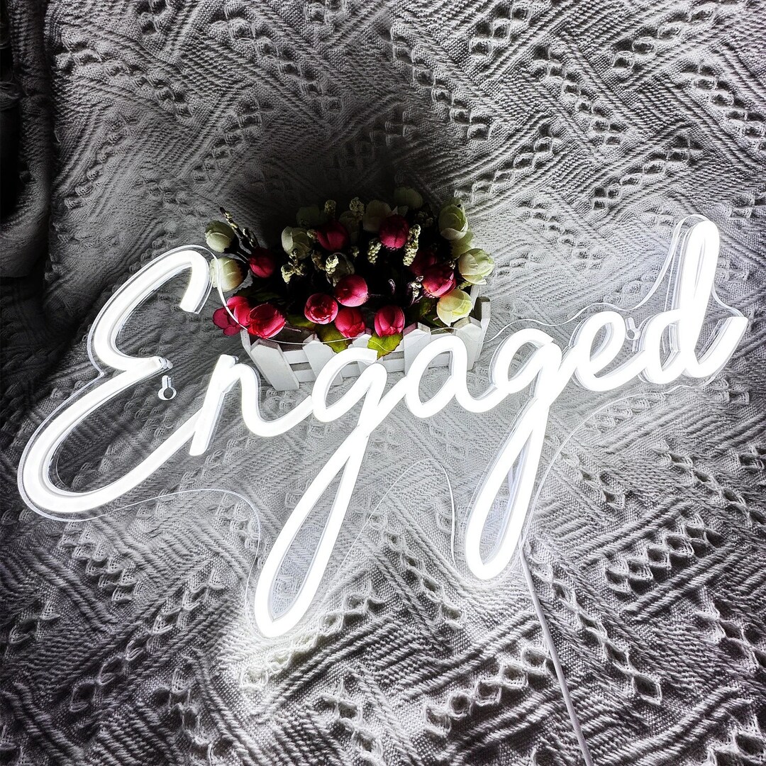 Engaged Neon Sign Wedding Backdrop Wall Decor Neon Light Wedding Neon ...