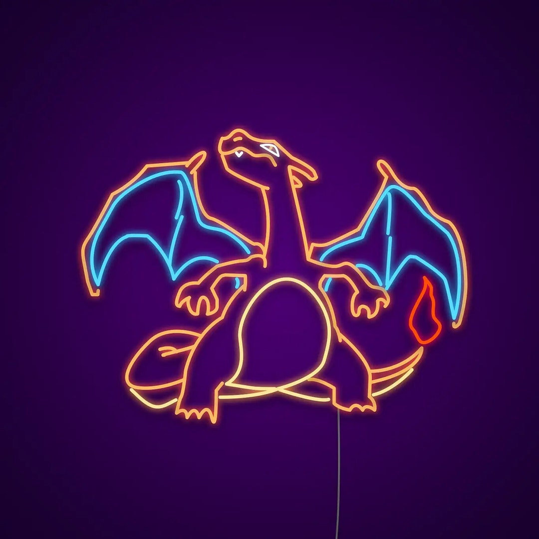 Pokemon Neon Sign Custom Pokeball Charizard Pikachu Bulbasaur Squirtle ...