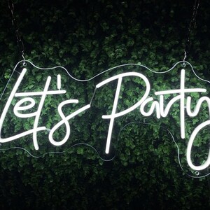 Lets Go Party Neon Sign, Lets Go Party Led Light, Neon Sign Wedding ...
