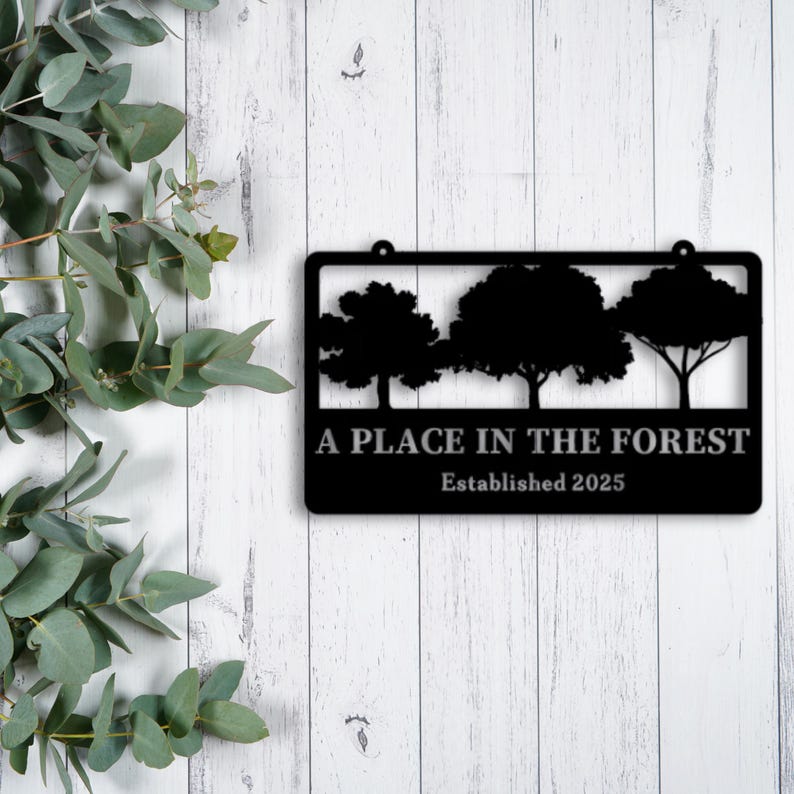Custom Metal Oak Tree Sign: Personalized Garden & Farmhouse Decor - Etsy
