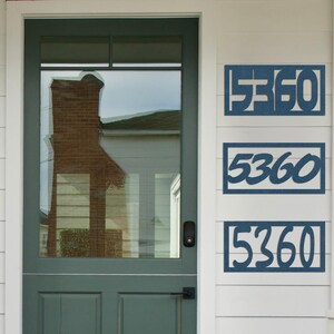 Custom Metal Address Sign for House, Horizontal Metal House Number ...