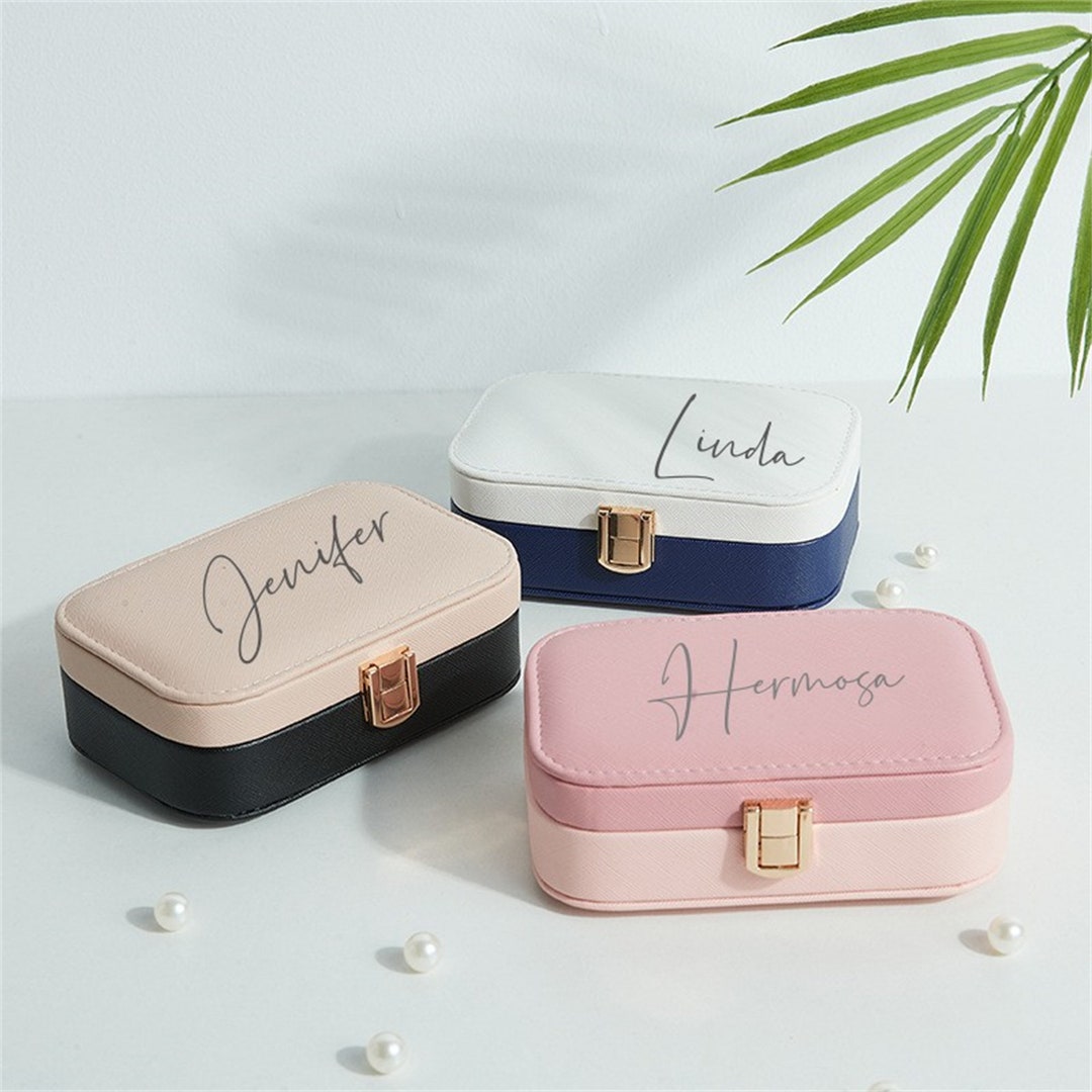 Custom Jewelry Box Personalized Portable Jewelry Boxes Travel - Etsy ...