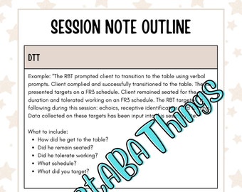 Writing ABA Session Notes say This Not That - Etsy