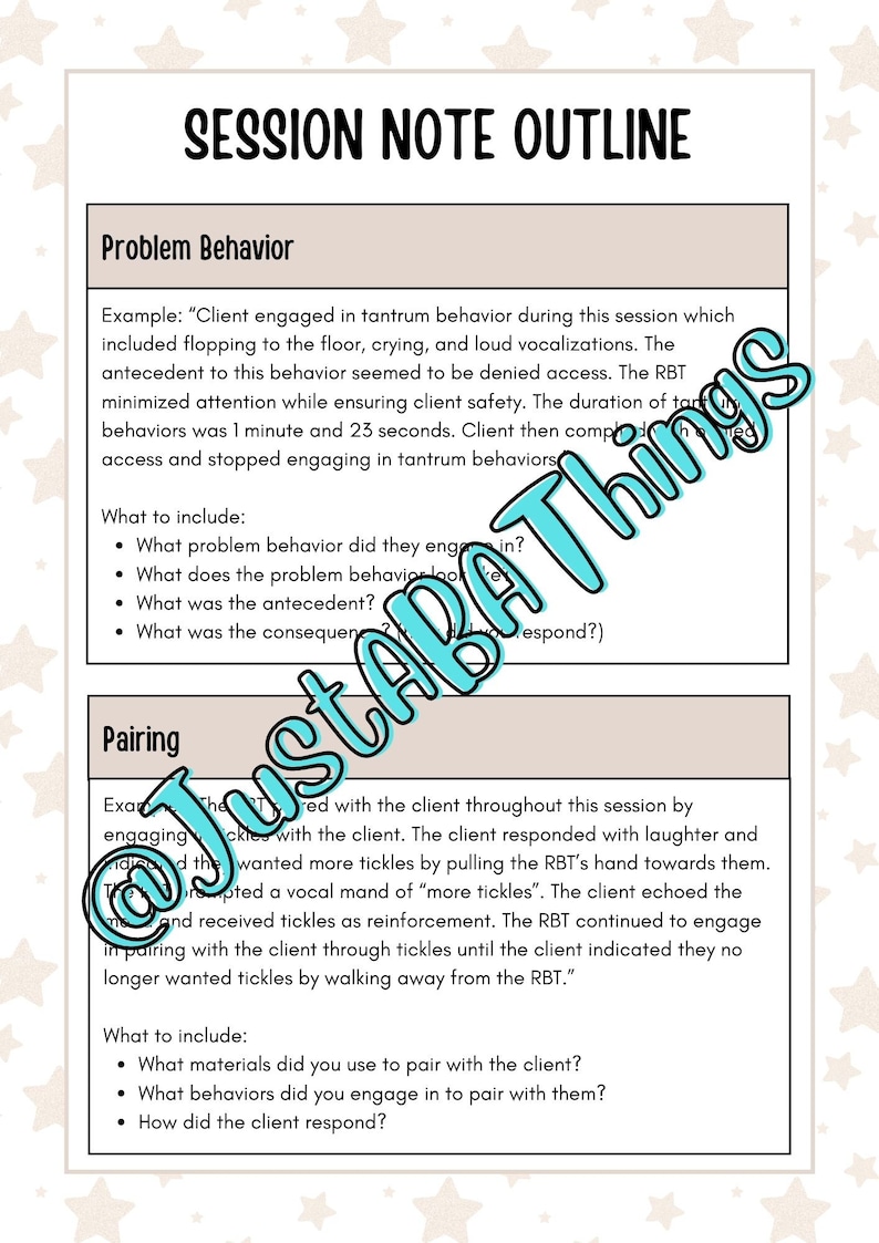 Session Note Outline - Etsy
