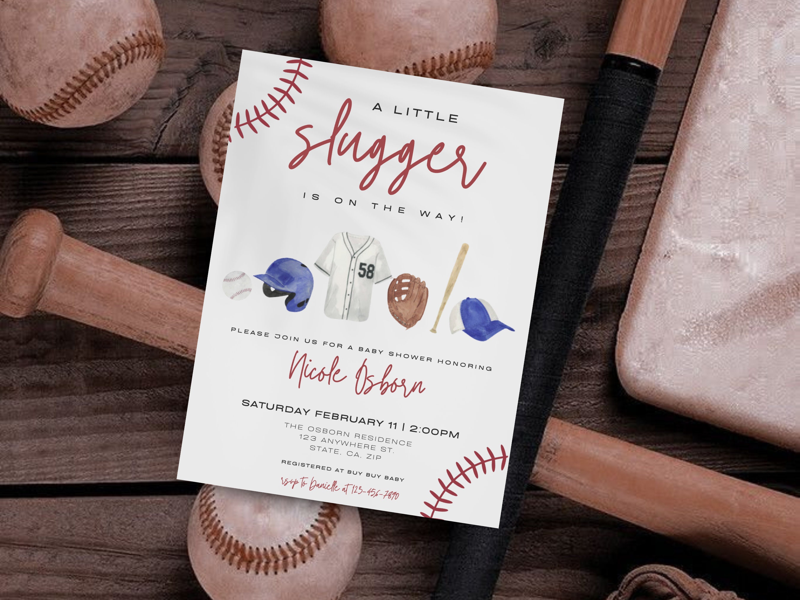 Baseball Baby Shower, Baseball Invitation, Baseball Baby Shower ...