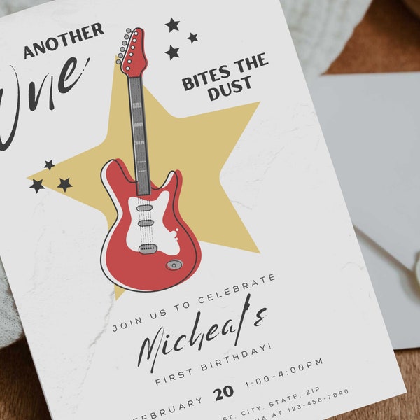 Rock Star Invitation - Etsy