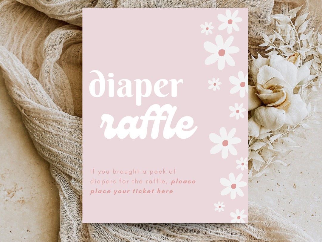 Diaper Raffle Sign Baby Sprinkle Girl, Girl Baby Sprinkle Diaper Raffle ...