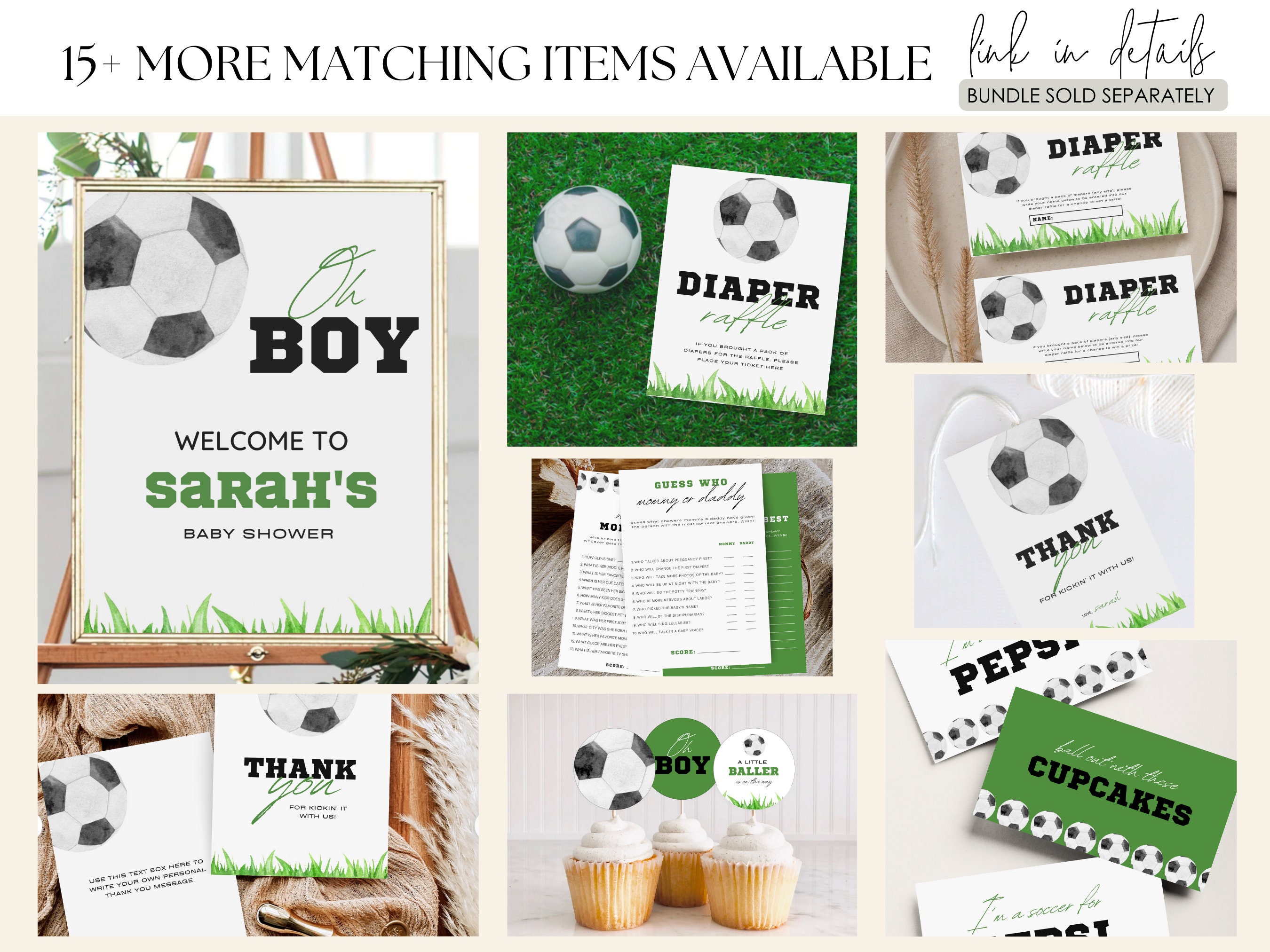 Soccer Baby Shower Invitation Template, Boy Baby Shower, Soccer ...