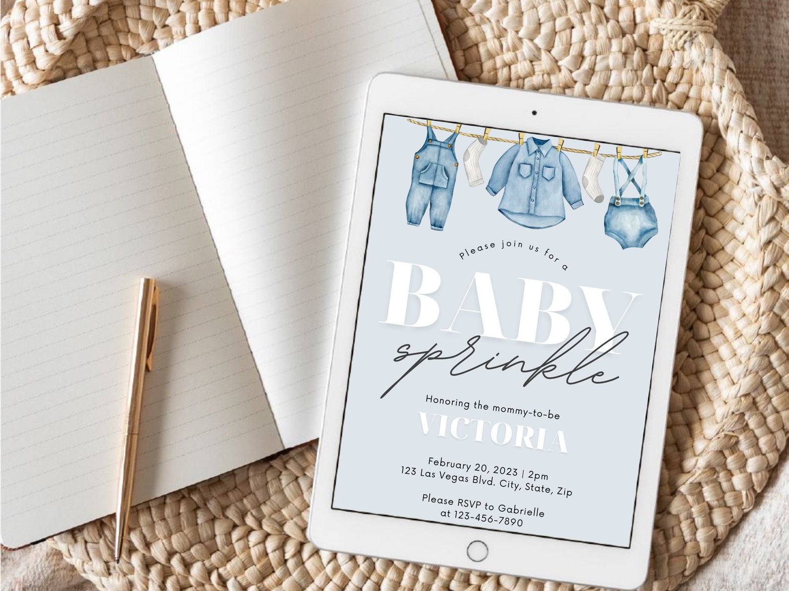 Baby Boy Sprinkle, Baby Sprinkle Invite, Sprinkle Invitation, Blue Baby ...