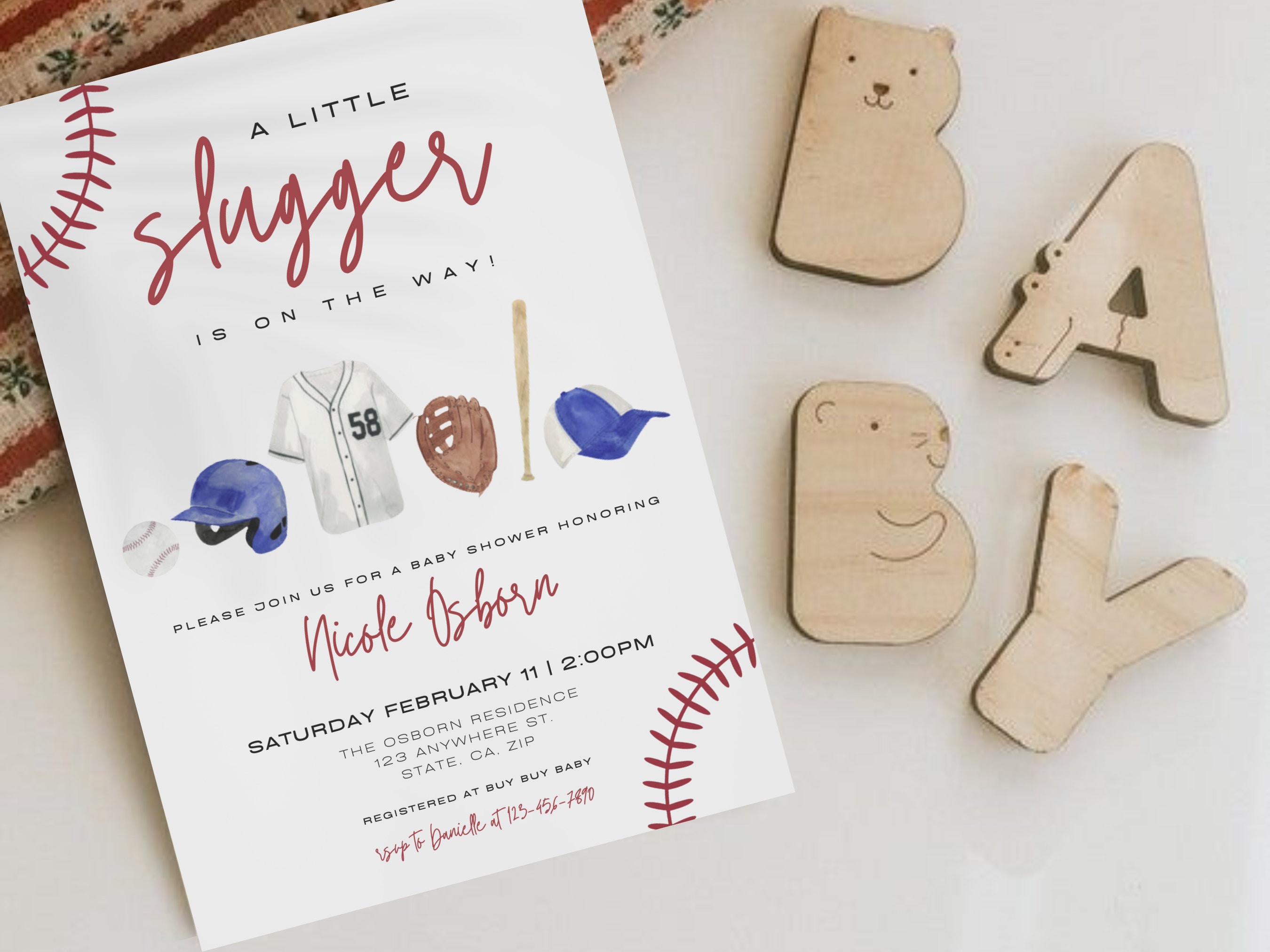 Baseball Baby Shower, Baseball Invitation, Baseball Baby Shower ...