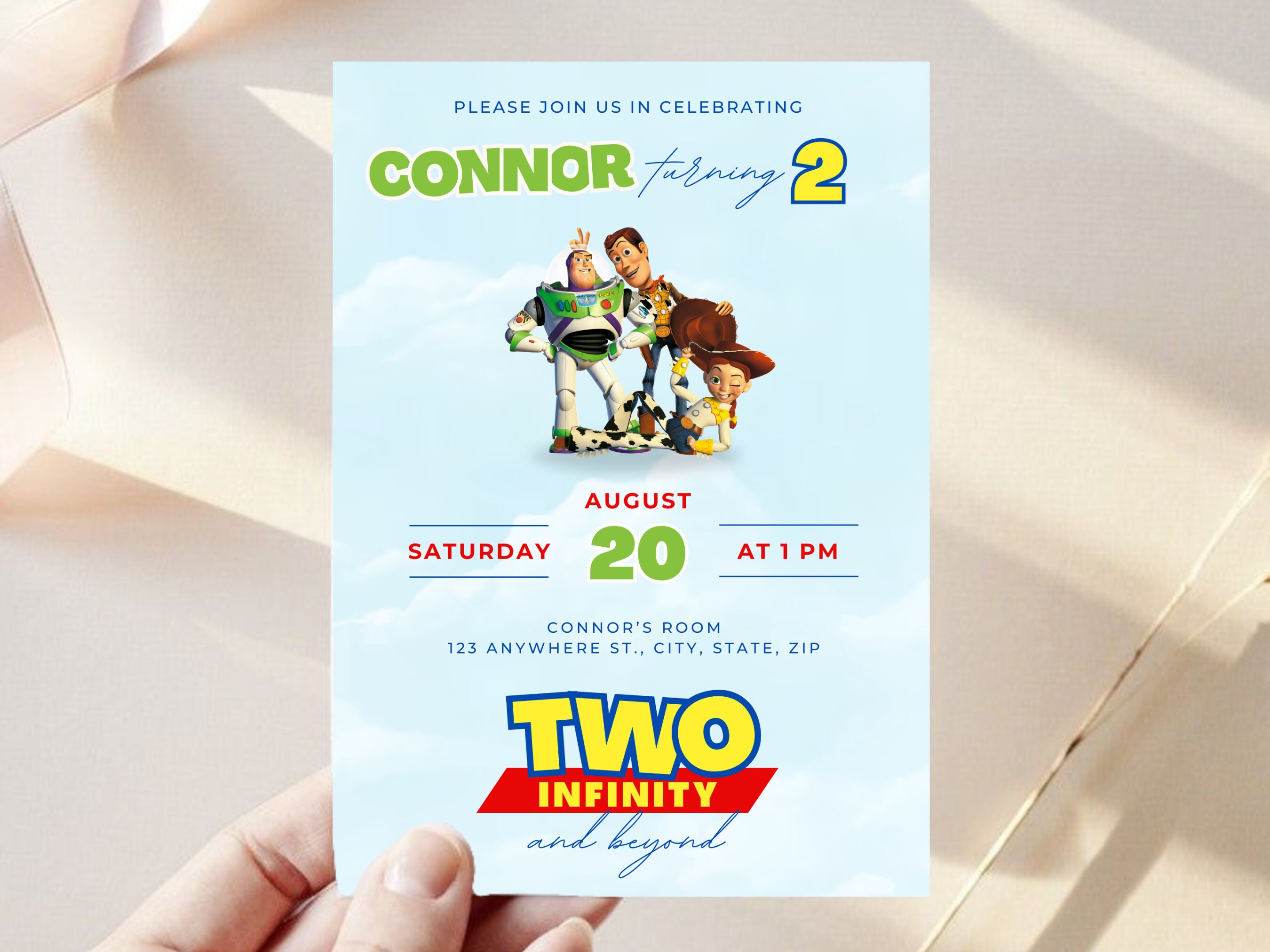 2nd Birthday Invitation Printable Boy, Two Infinity and Beyond ...