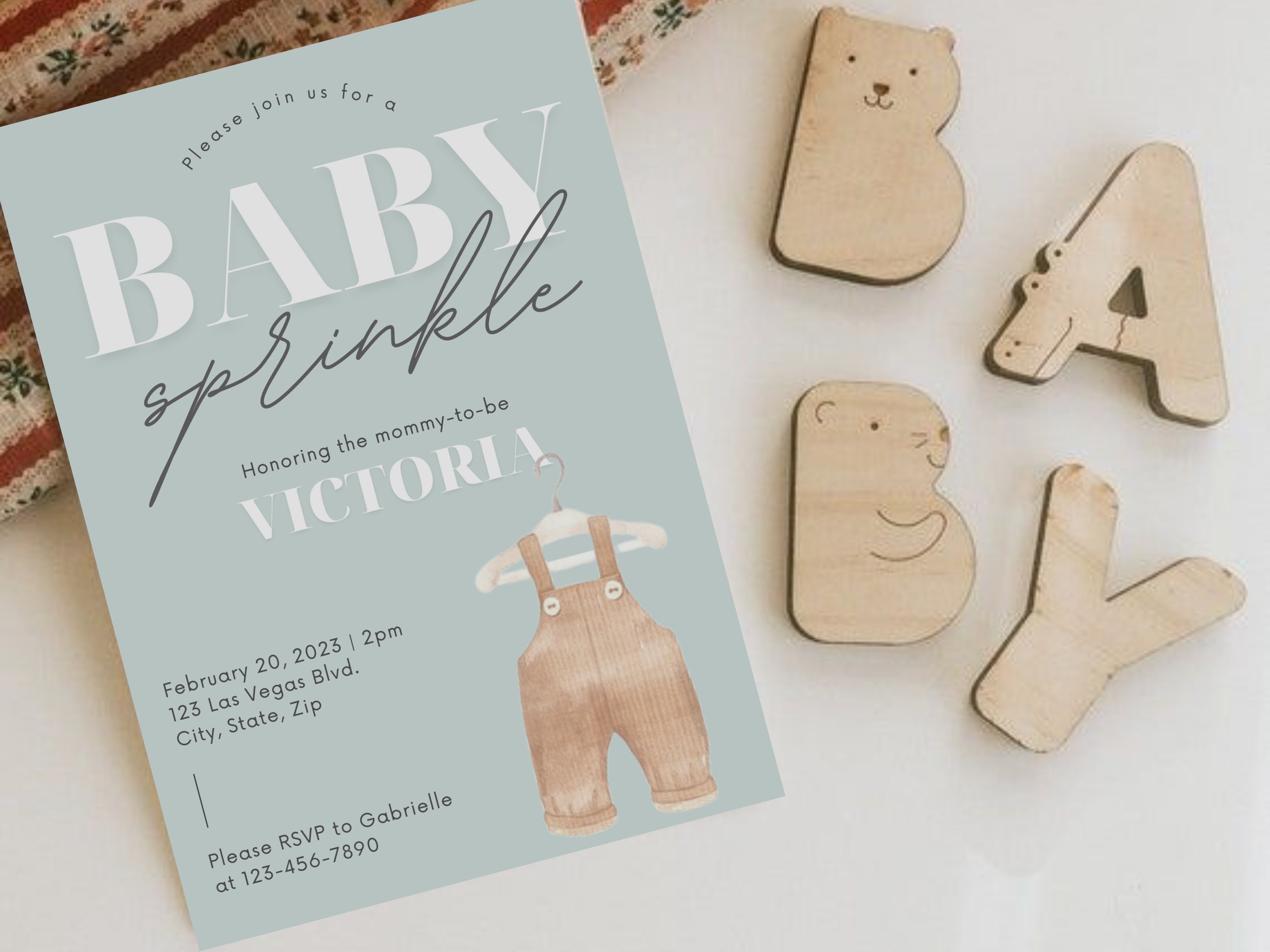 Baby Boy Sprinkle, Baby Sprinkle Invite, Sprinkle Invitation, Sage ...
