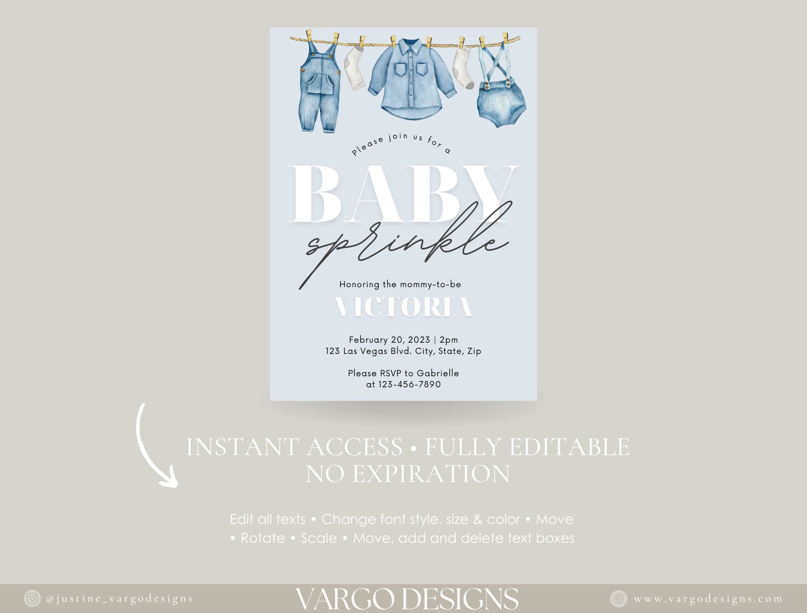 Baby Boy Sprinkle, Baby Sprinkle Invite, Sprinkle Invitation, Blue Baby ...