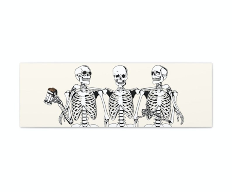 Halloween Three Skeletons Digital PNG Downloadable File, Hand Drawn Art ...