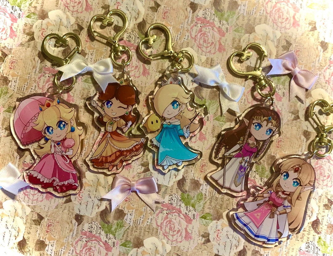 Super Smash Bros. Nintendo Princesses 2.5 Double Sided Acrylic Charms ...