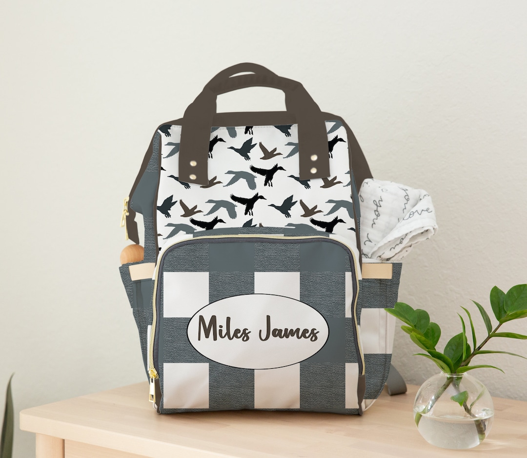 Diaper Bag Boy Duck Backpack Diaper Bag in Brown and Blue - Etsy