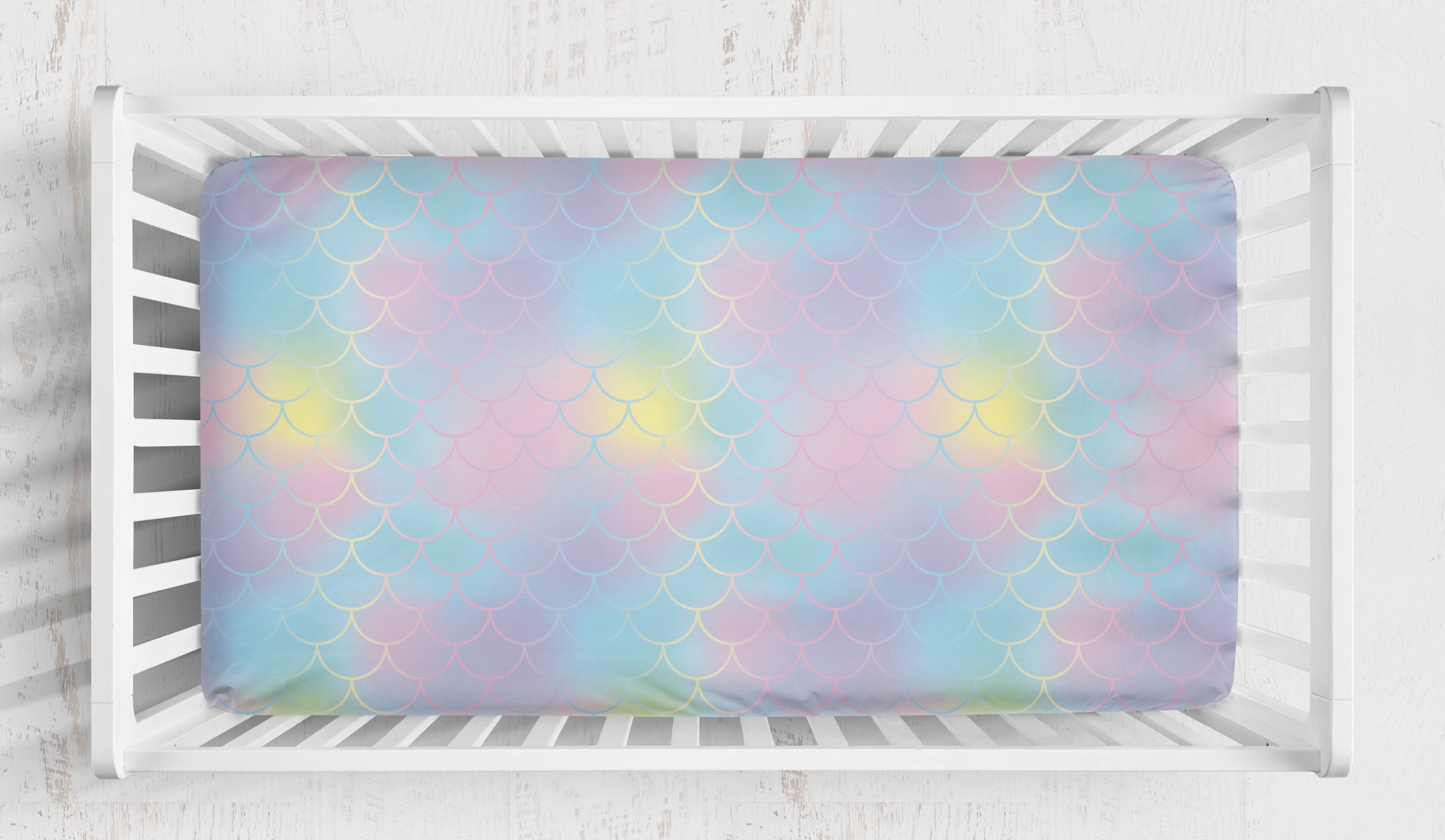 Mermaid Crib Bedding Set Girl Baby Bedding Personalized Baby - Etsy