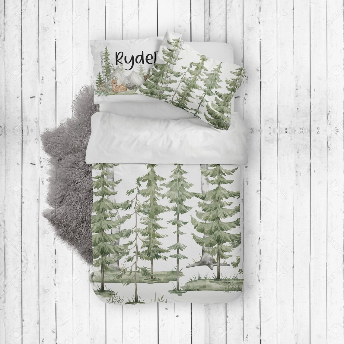 Woodland Tree Comforter Woodland Bedroom Themed Bedding - Etsy