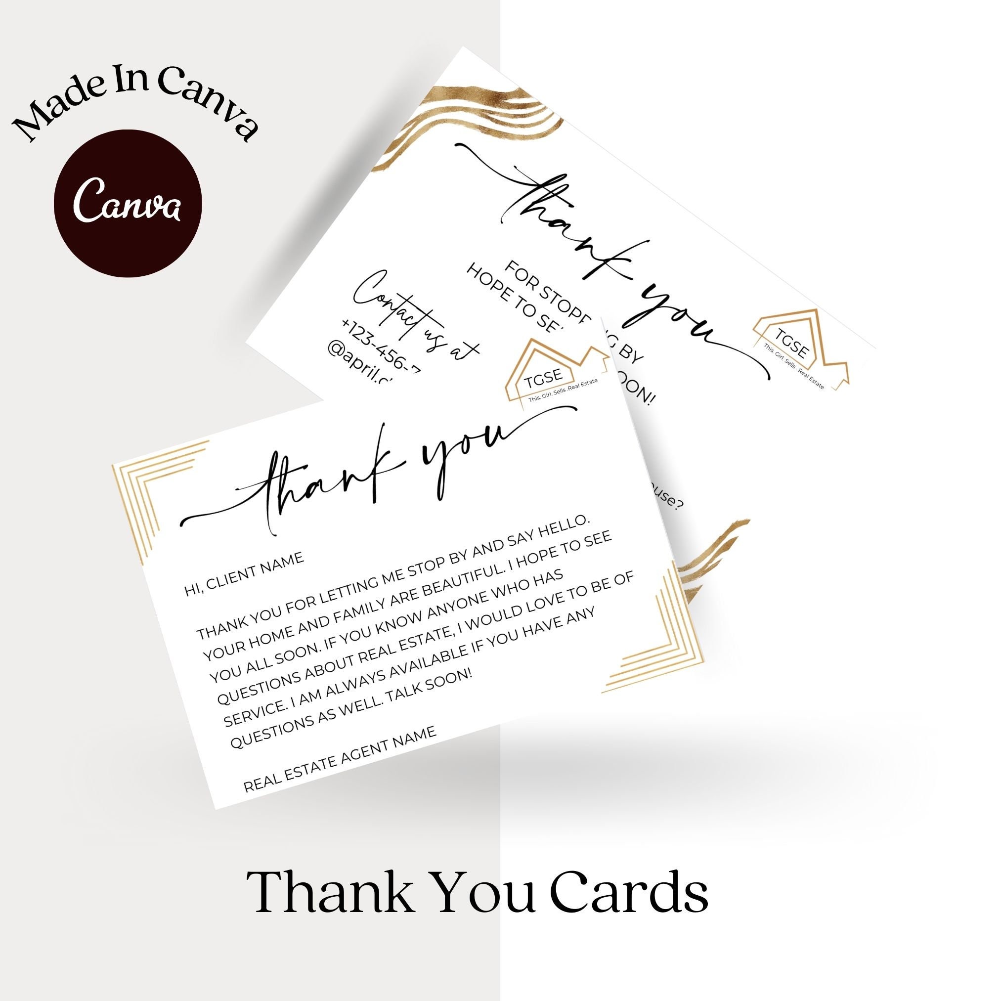 Open House Client Thank You Card - Etsy