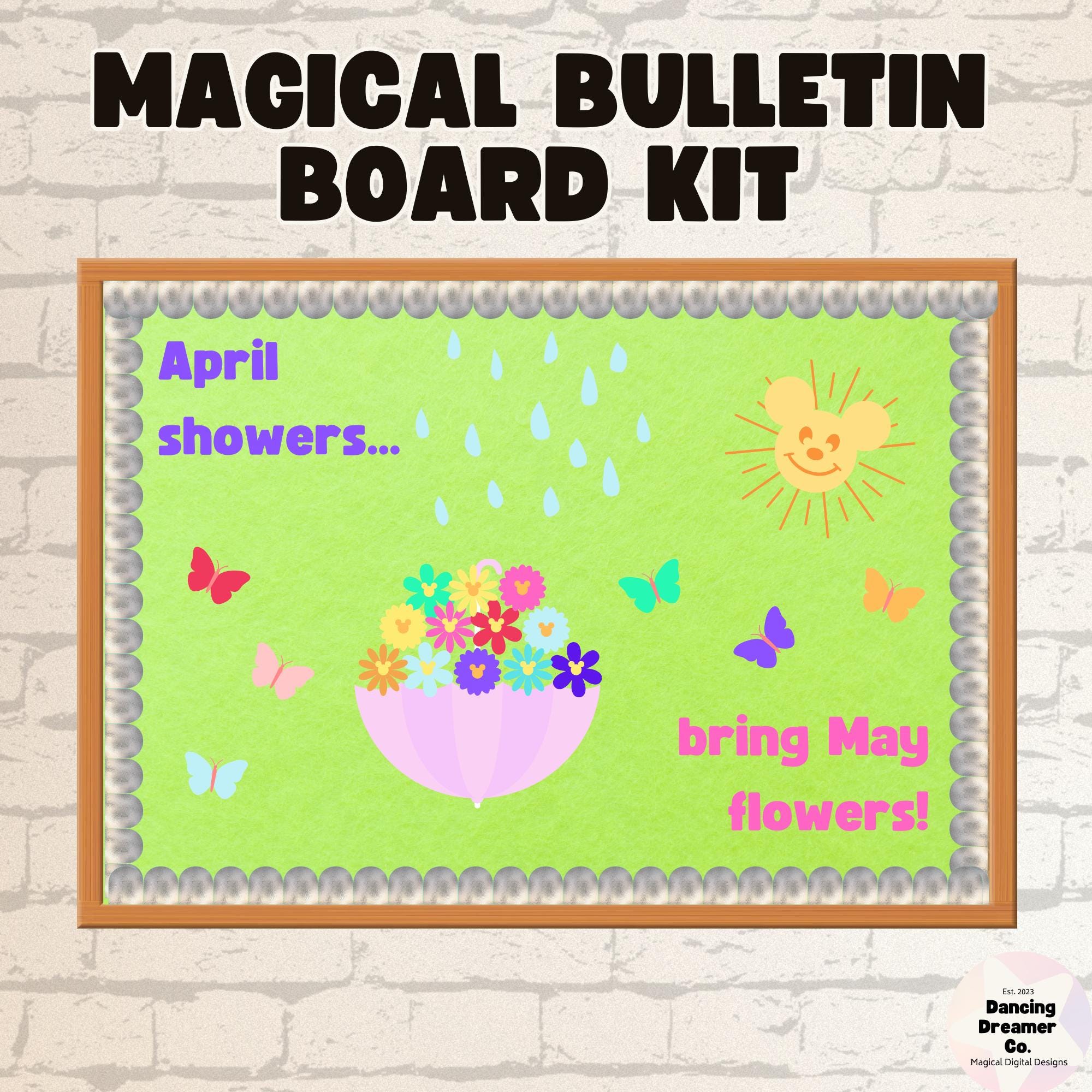 Magical Spring Bulletin Board | Spring Bulletin Board Kit | April ...