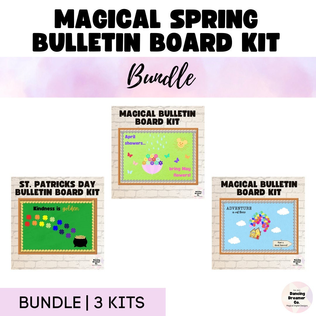 Magical Spring Bulletin Board Kit Bundle | Bulletin Board | Spring ...