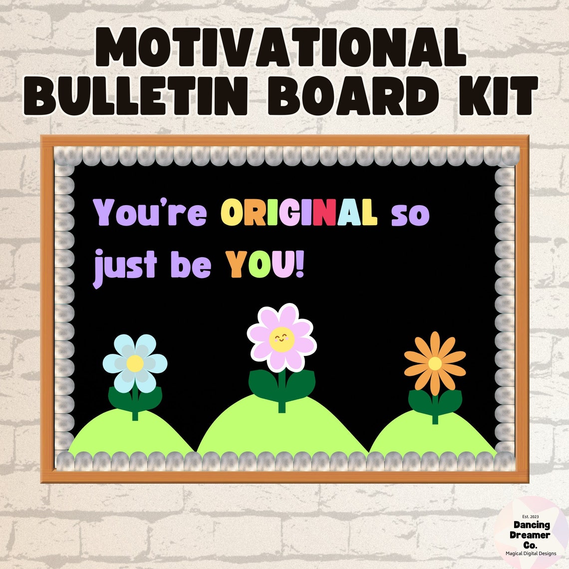 Motivational Bulletin Board Kit | Spring Board | Bulletin Board Decor ...