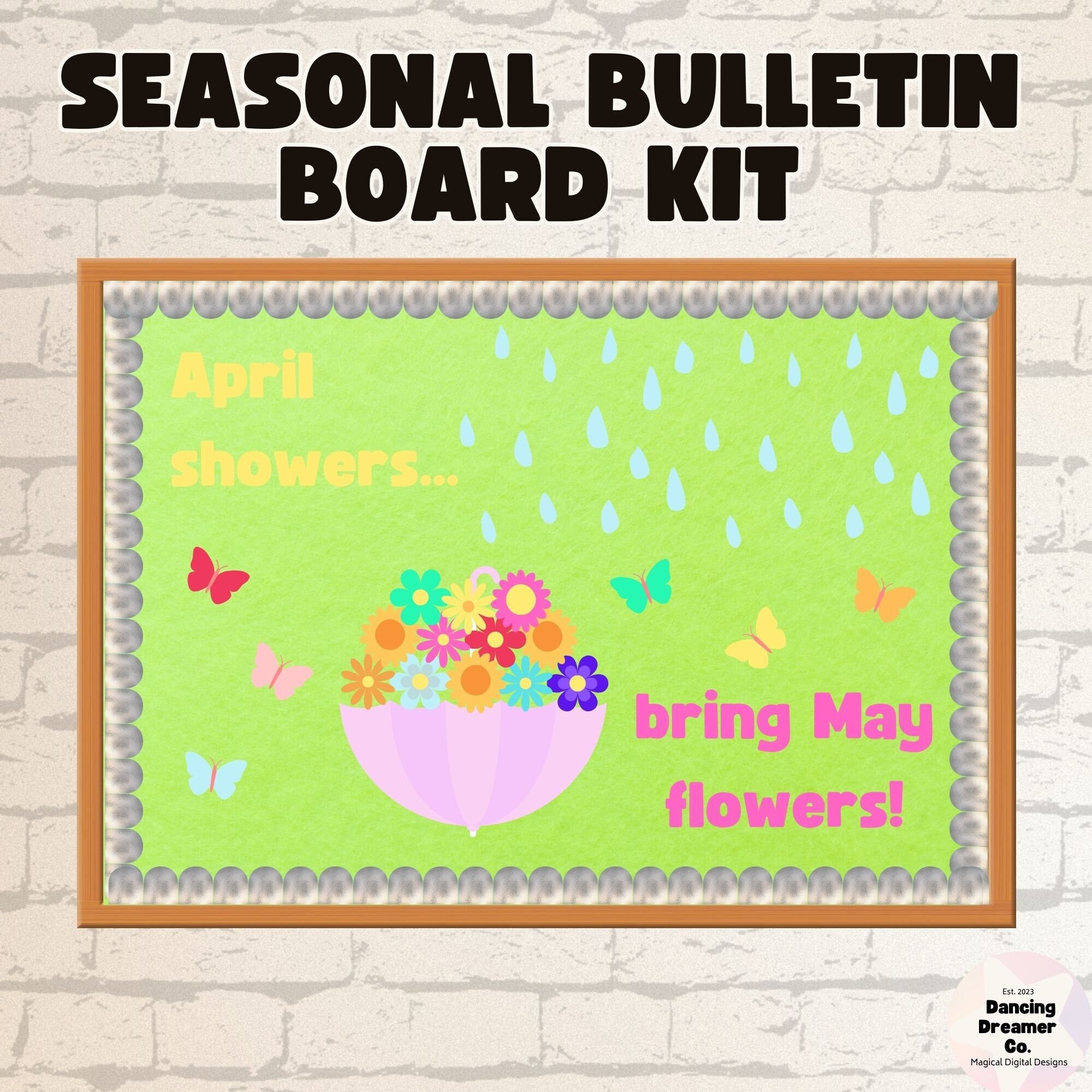 Spring Bulletin Board Kit Spring Bulletin Board Spring Bulletin Board ...