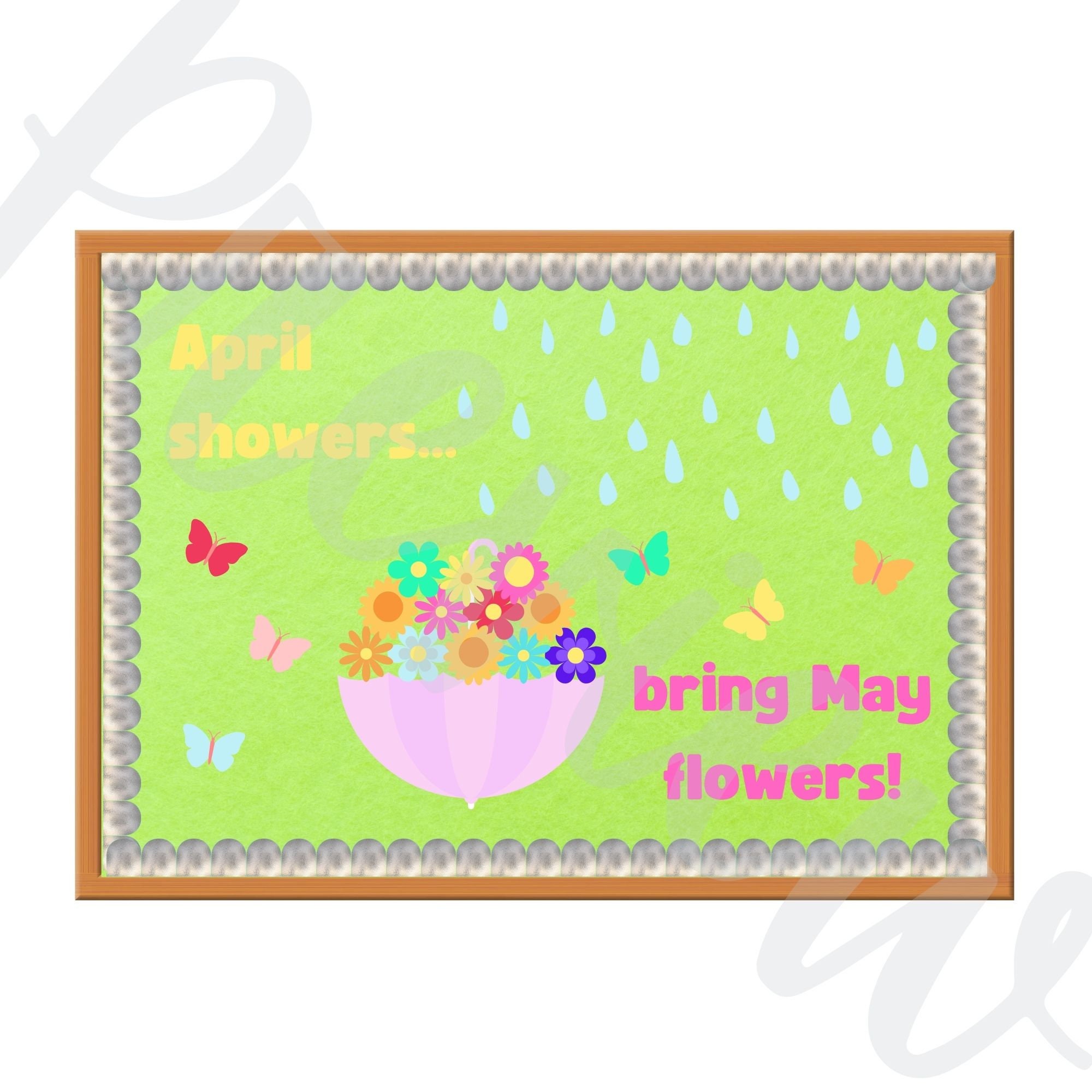 Spring Bulletin Board Kit Spring Bulletin Board Spring Bulletin Board ...