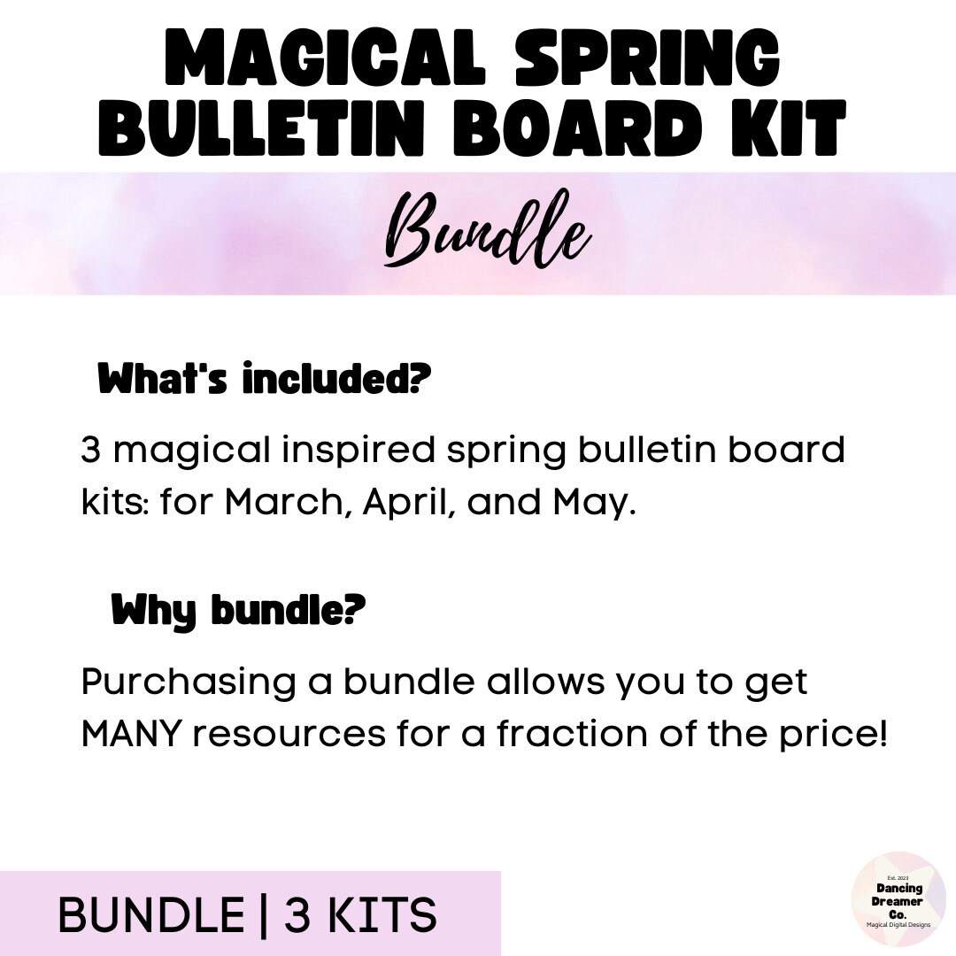 Magical Spring Bulletin Board Kit Bundle | Bulletin Board | Spring ...