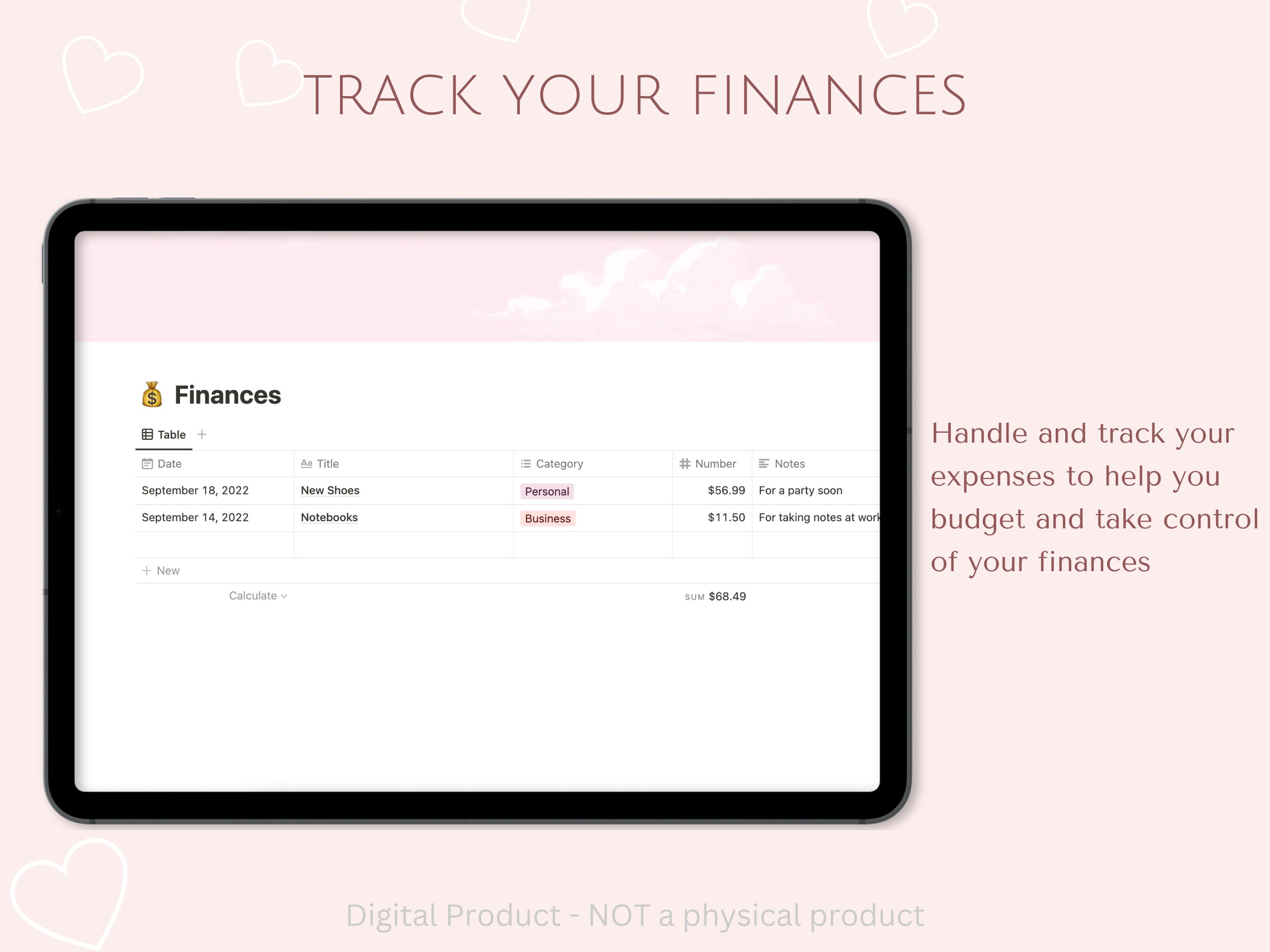 Soft Pink Cute Kawaii Aesthetic Notion Dashboard Template Includes ...