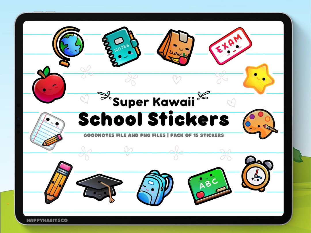 Back to School Digital Planner Sticker Pack Pack of 15 Cute - Etsy