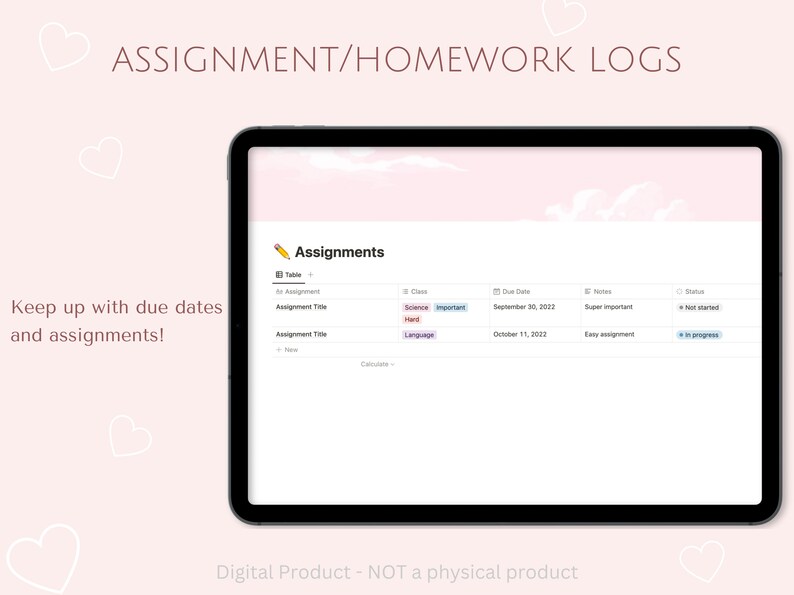 Soft Pink Cute Kawaii Aesthetic Notion Dashboard Template Includes ...