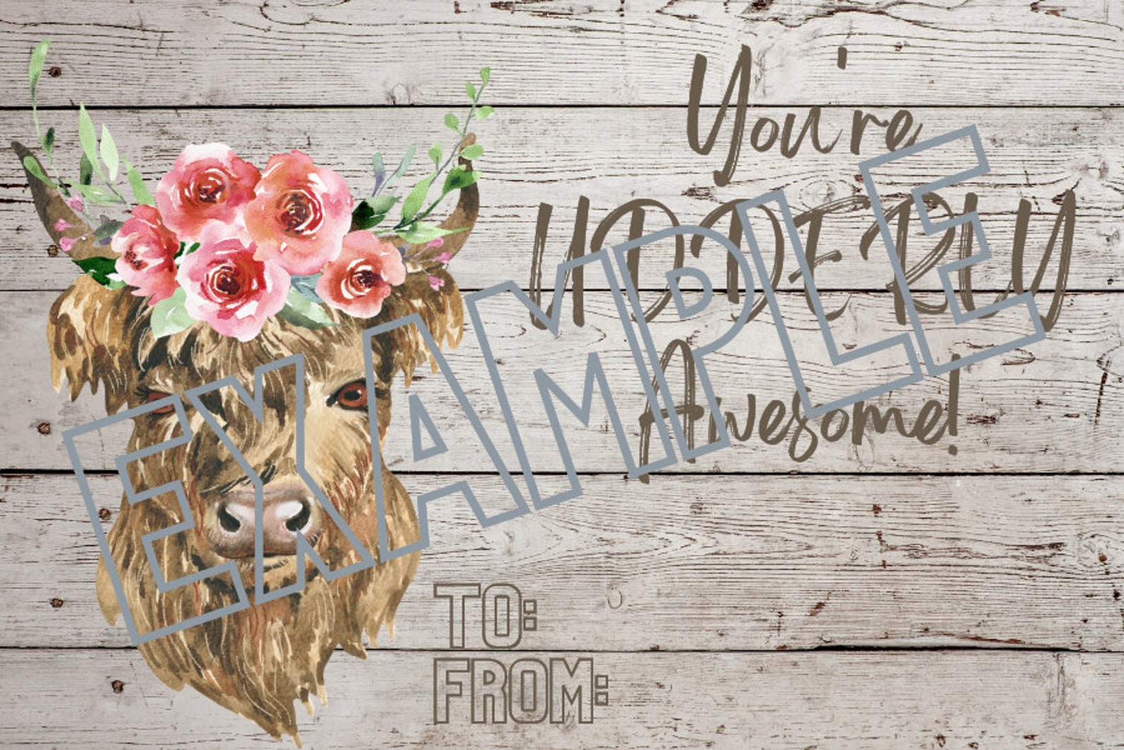 Highland Cow Valentine Cards, Printable Valentine Cards, Printable ...