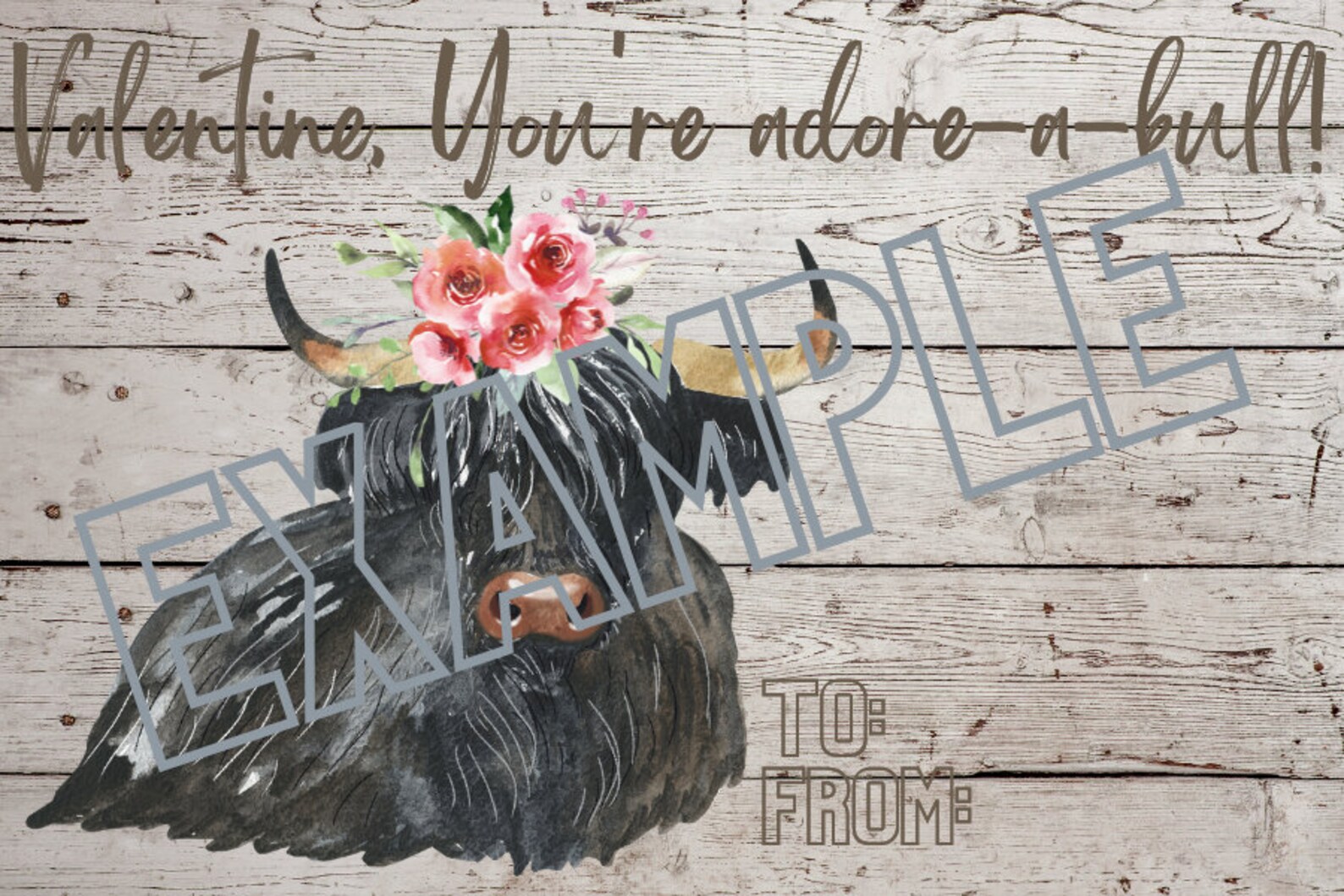 Highland Cow Valentine Cards, Printable Valentine Cards, Printable ...