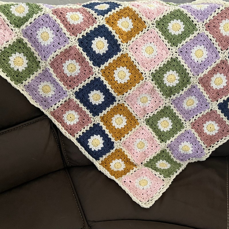 Daisy Crochet Blanket - Etsy