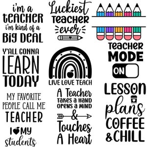 130 Teacher Svg Bundle | Teacher Appreciation SVG | Teacher Clipart ...