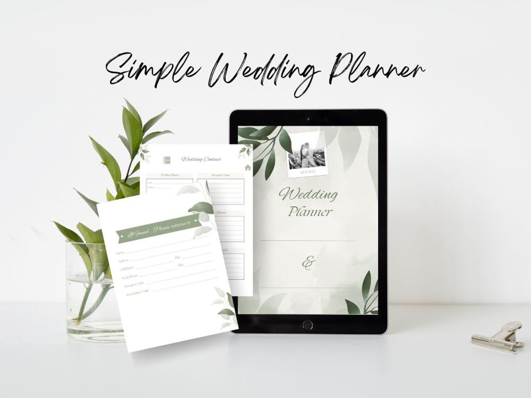 Digital Wedding Planner Canva Template - Etsy