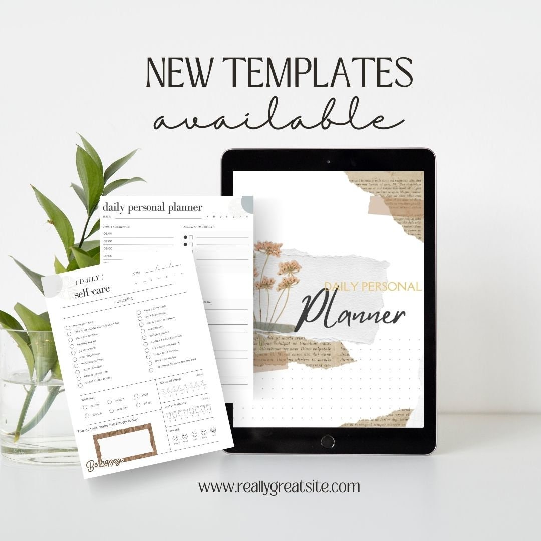 Personal Day Planner, Canva Template - Etsy