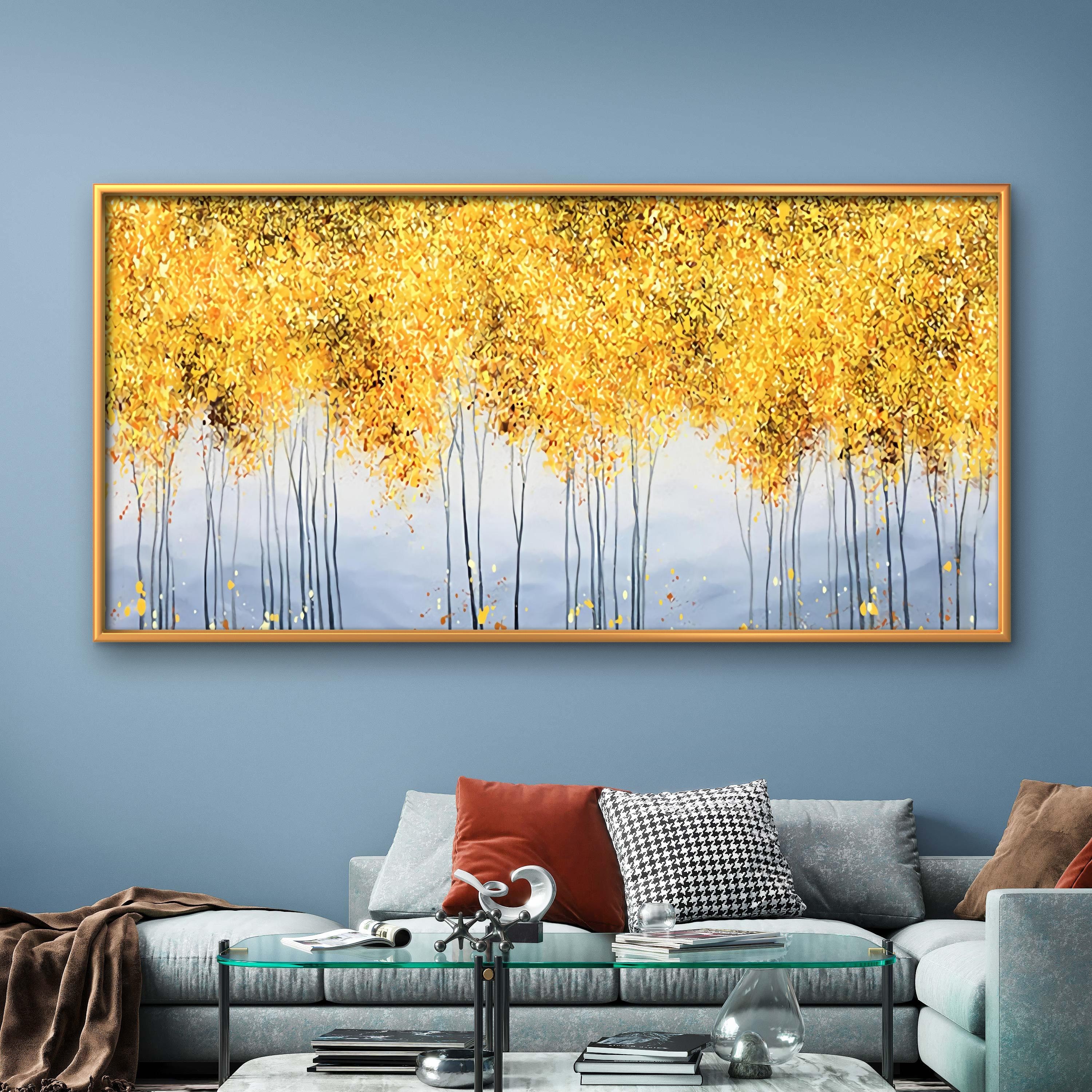Abstract Gold Leaf Oil Painting on Canvas Original Modern - Etsy