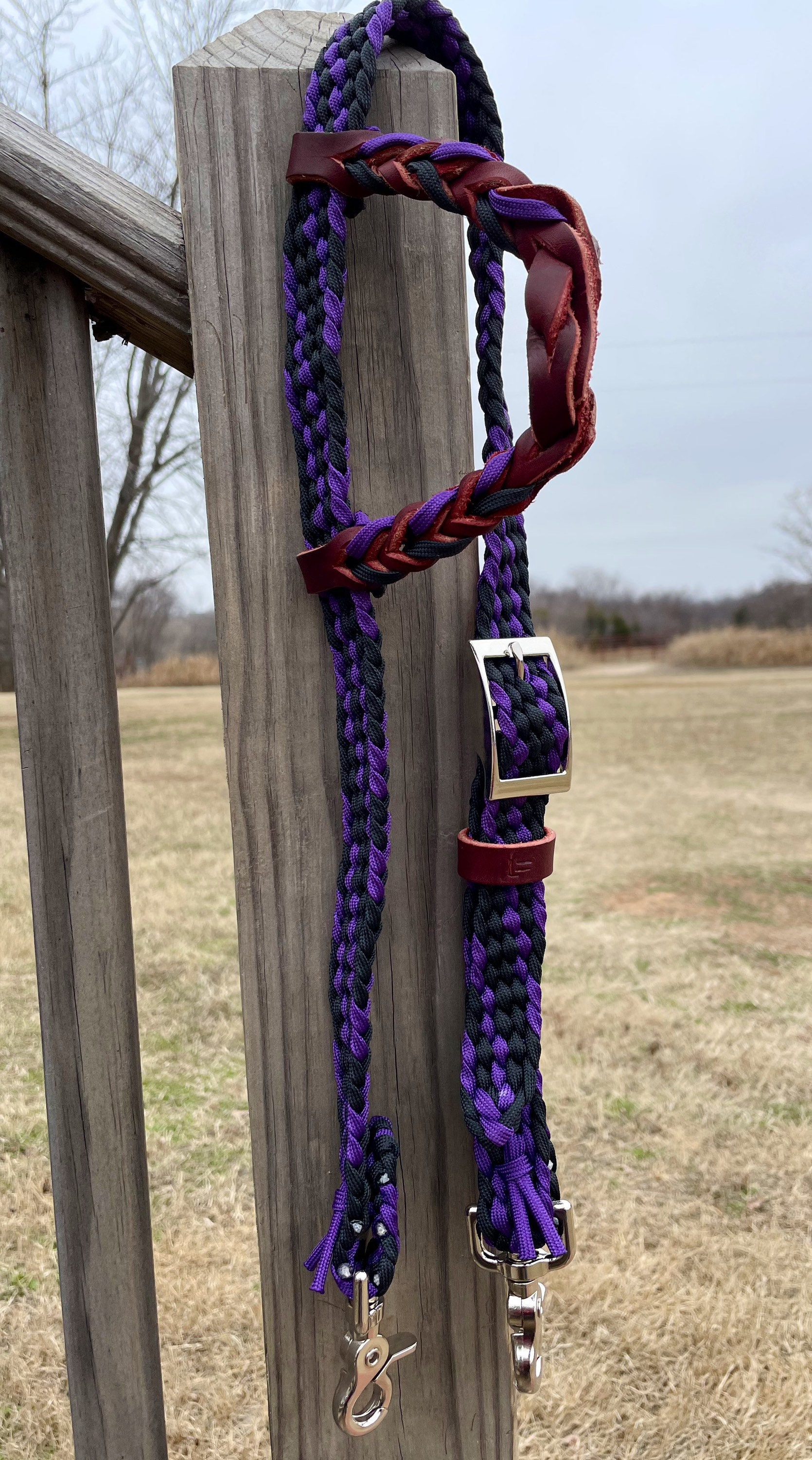 Paracord and Leather One Ear Horse Bridle - Etsy