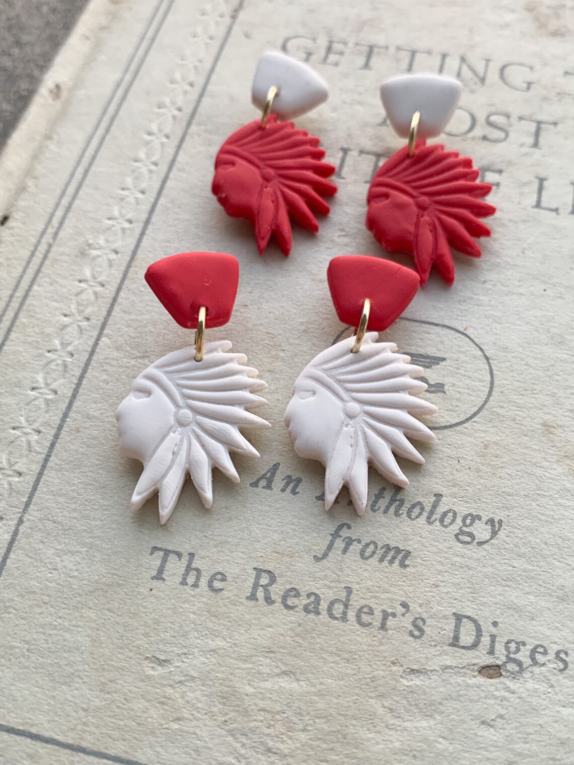 Kansas City Chiefs Red & White Chiefs Earrings - Etsy